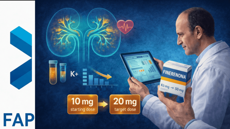 Finerenona 10 mg o 20 mg: dosis, potasio, TFGe y uso con iSGLT2